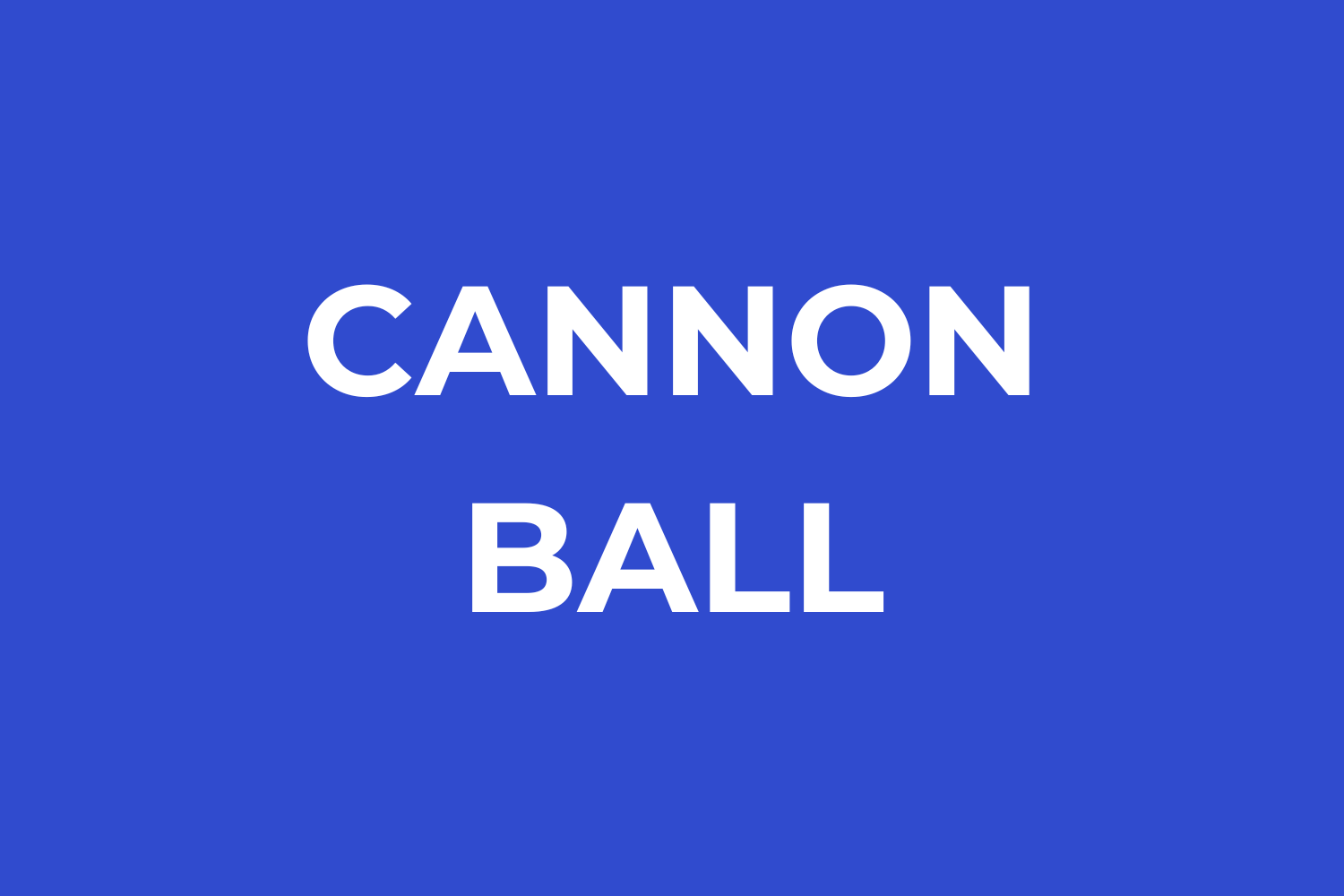 Cannon Ball Tutorial